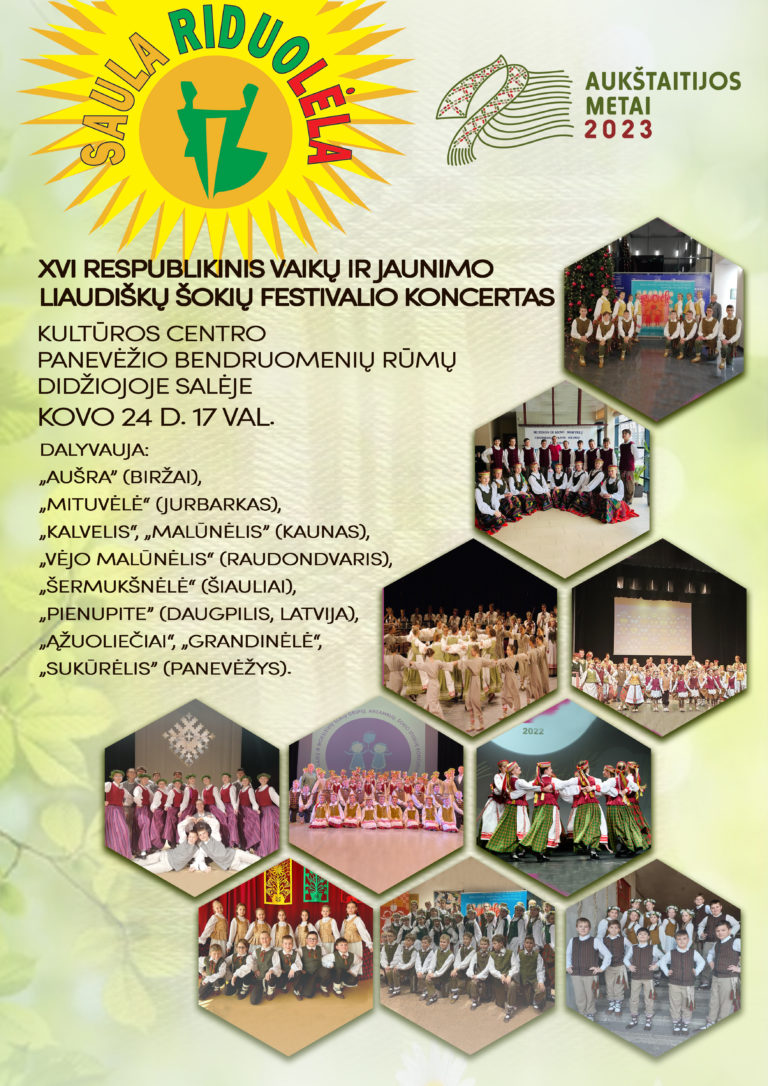 XVI Respublikinis vaikų ir jaunimo šokių festivalis „Saula riduolėla ...