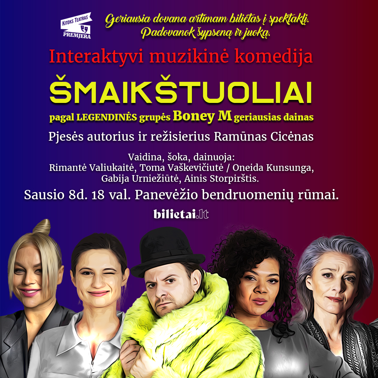 Interaktyvi muzikinė komedija „Šmaikštuoliai“ - Panevėžio kultūros centras